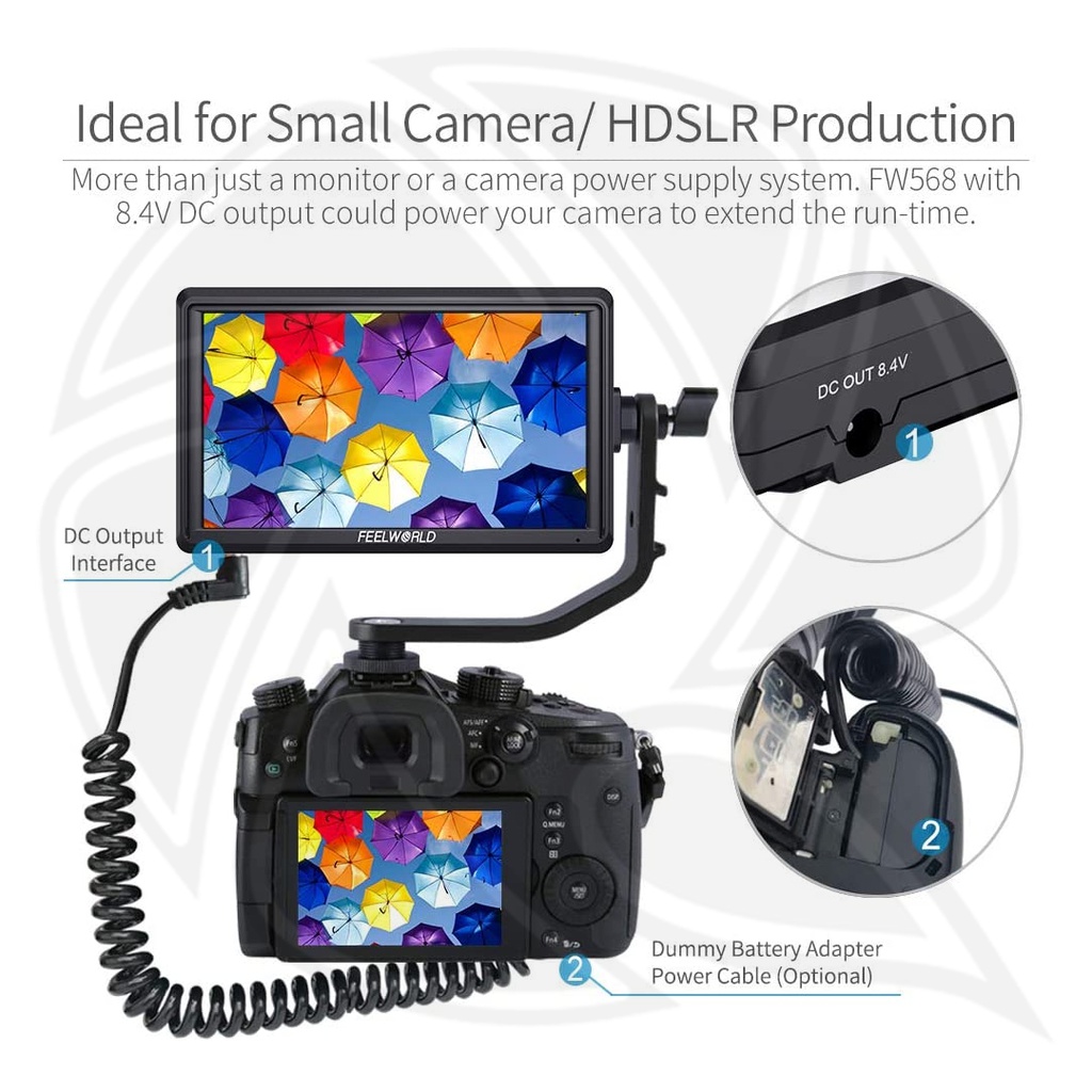 Feelworld Fw568 V2 14cm Dslr Camera Field Monitor 4k Hdmi 3d Lut Full